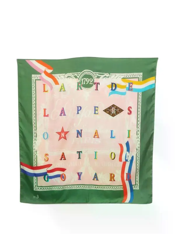 Goyard L’art De La Personnalisation Printed Scarf - Green