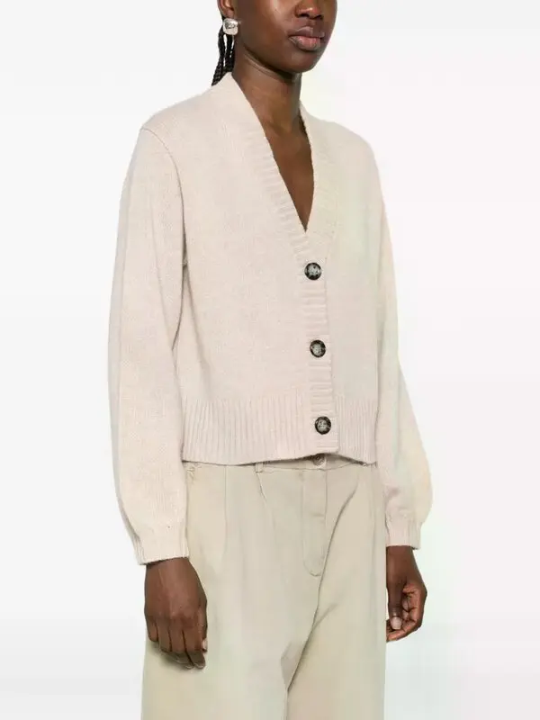 ALLUDE V-neck Button-up Cardigan