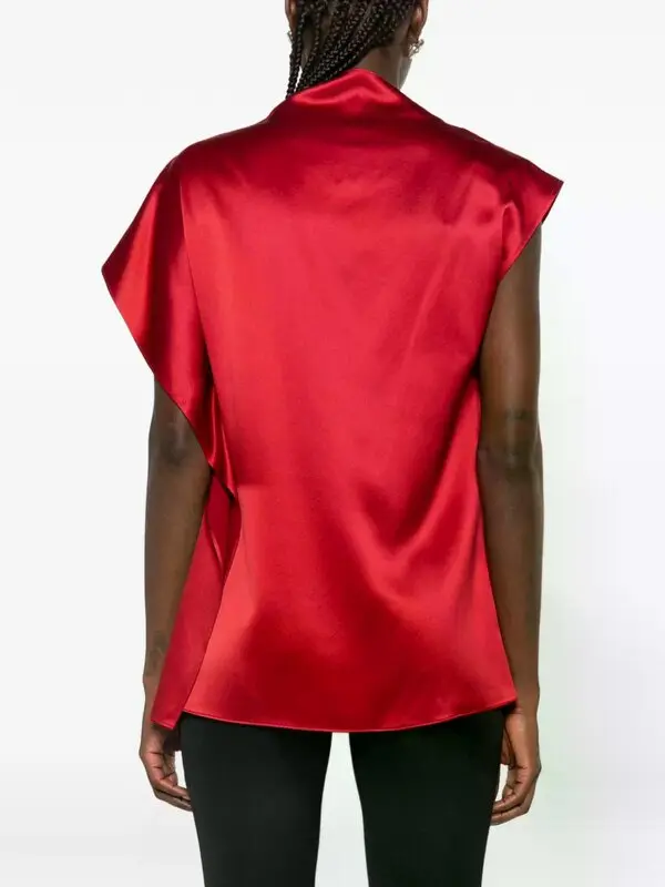 Sportmax Ruffled Asymmetric-neck Top