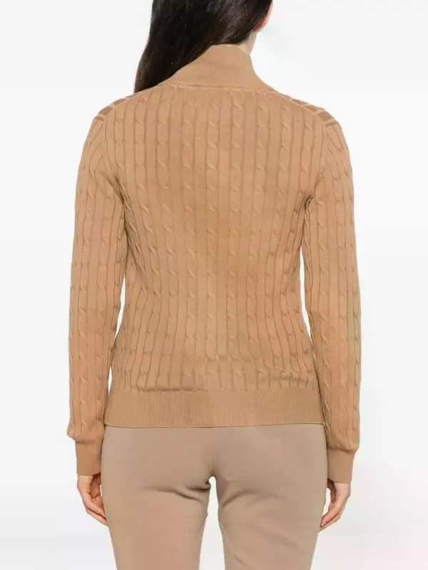 Gant Cable-knit Half-zip Sweater