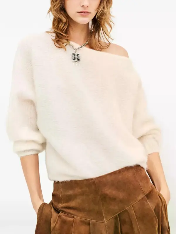 Ba&sh Suela Off-shoulder Ribbed-knit Sweater