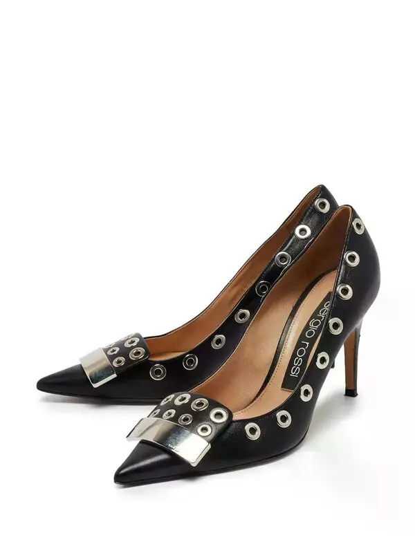 SERGIO ROSSI Eyelet Detail Pumps - Black