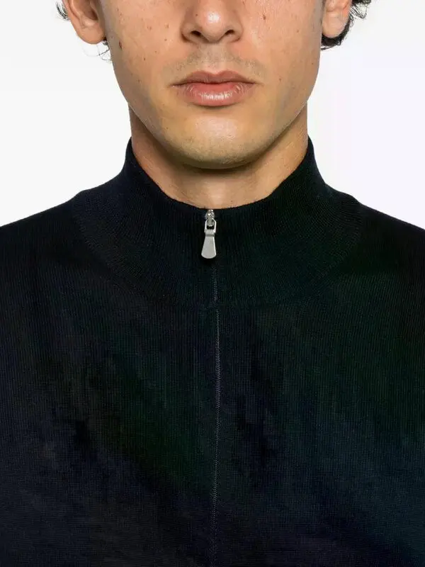 Tagliatore Zip-up High-neck Cardigan