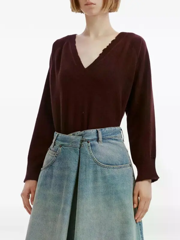 MAISON MARGIELA Distressed V-neck Sweater