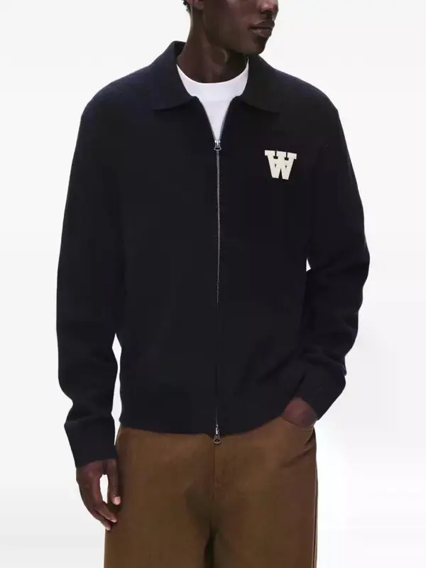 Wood Wood Wwtay Logo-patch Zip-up Cardigan