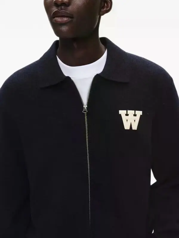 Wood Wood Wwtay Logo-patch Zip-up Cardigan