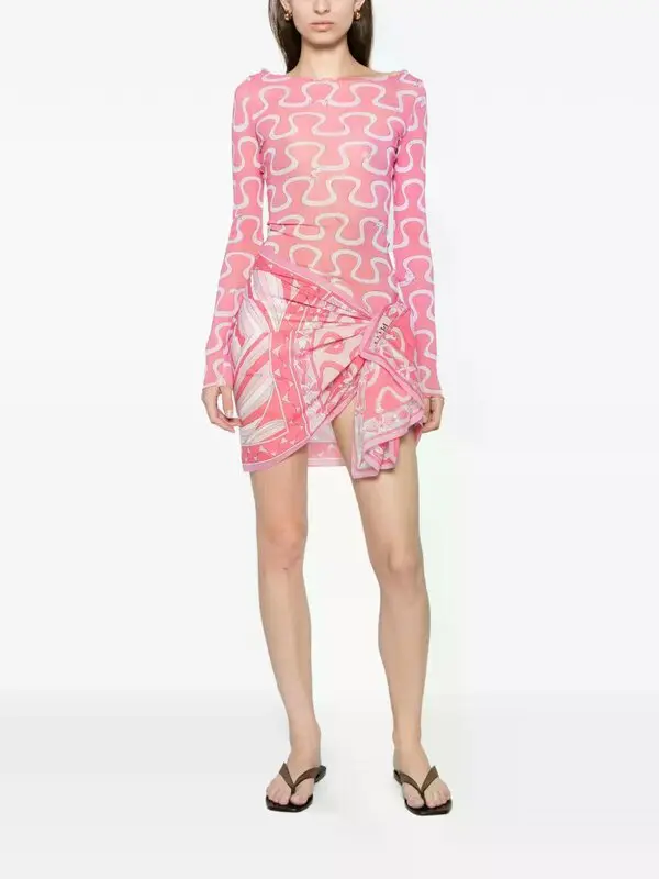 Emilio Pucci Abstract-print Cotton Skirt