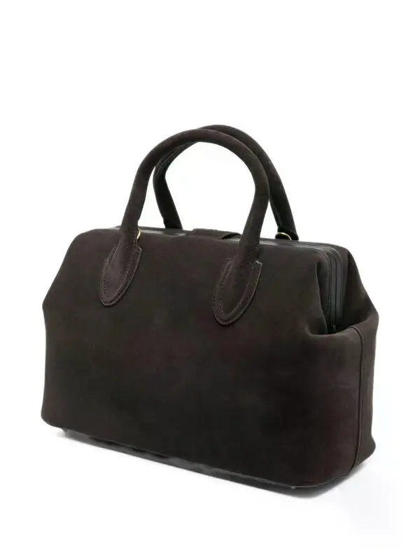 SCHELL Medum Doctor Logo-plaque Suede Tote Bag