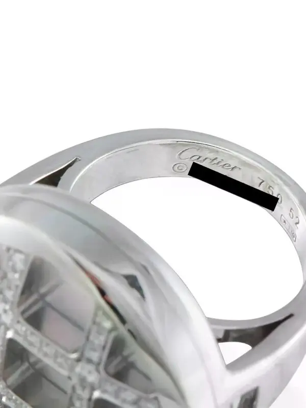 Cartier Pasha Diamond And Mother Of Pearl Ring