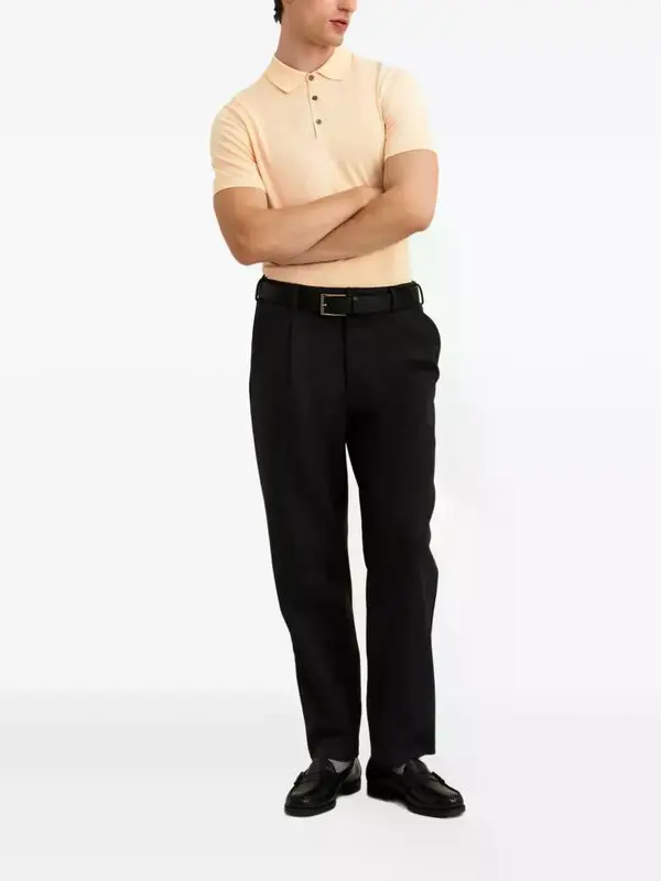 Pringle Of Scotland Knitted Short-sleeve Polo Shirt - Neutrals