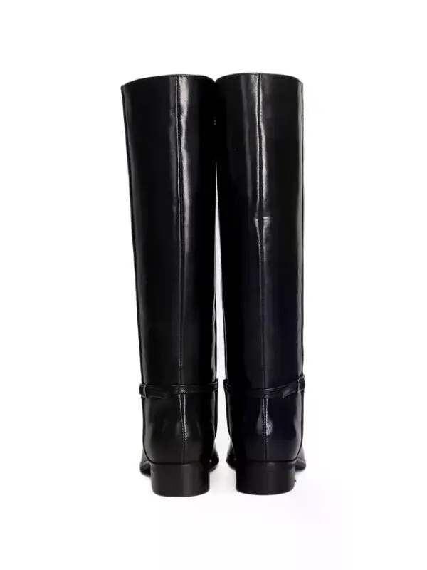 JULIE DEE Buckle-detail Leather Boots