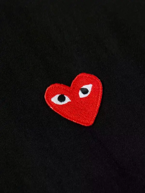Comme Des Garçons Heart Patch Long-sleeve T-shirt