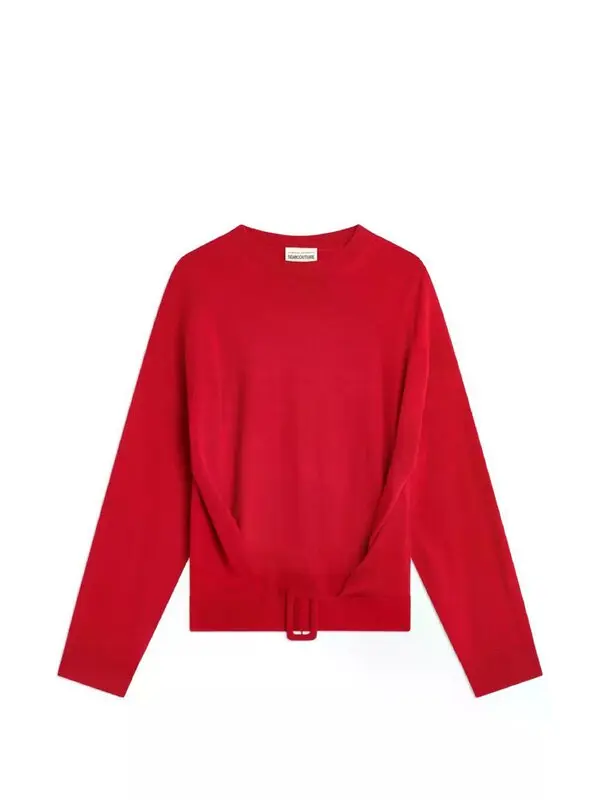 SEMICOUTURE Belted-waist Sweater - Red