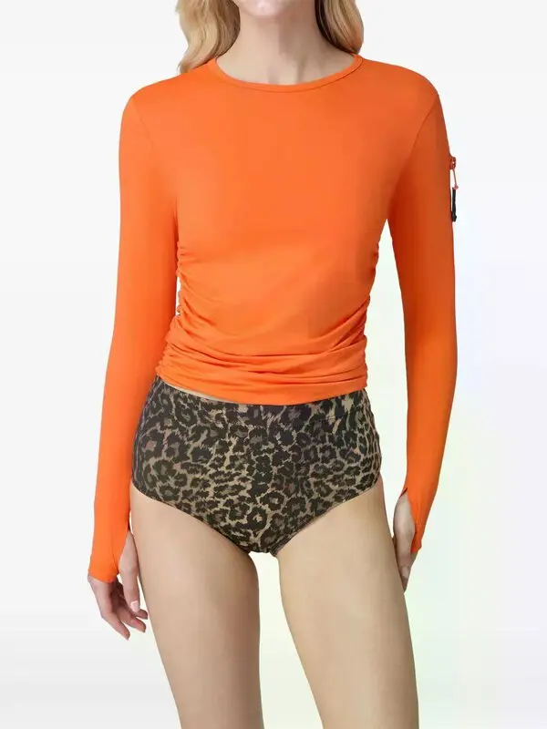 WATSKIN Poppy Side-ruched Rashguard - Orange