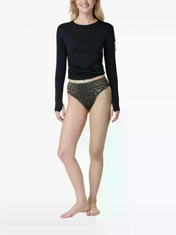 WATSKIN Poppy Ruched-side Rashguard - Black