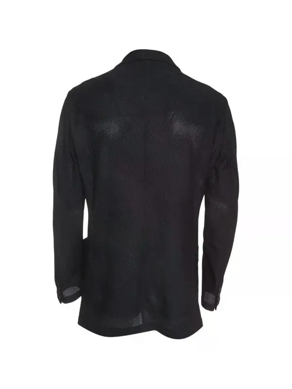 Giorgio Armani Mesh Single-breasted Jacket - Black