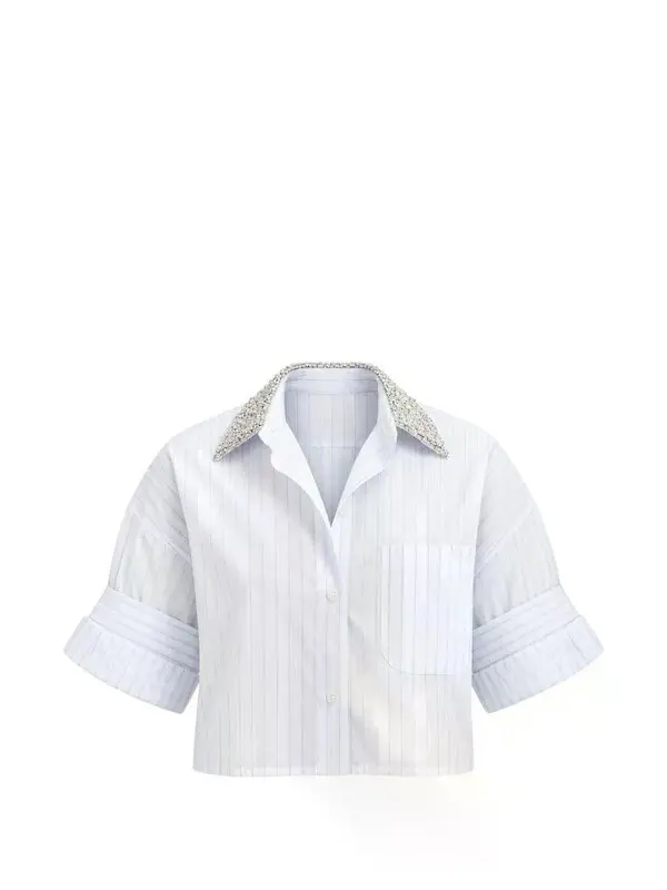 TWP Next Ex Pinstriped Shirt - Blue