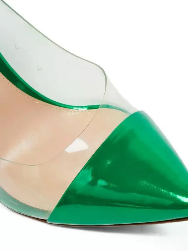 GIANVITO ROSSI Plexi Leather Heeled Pumps