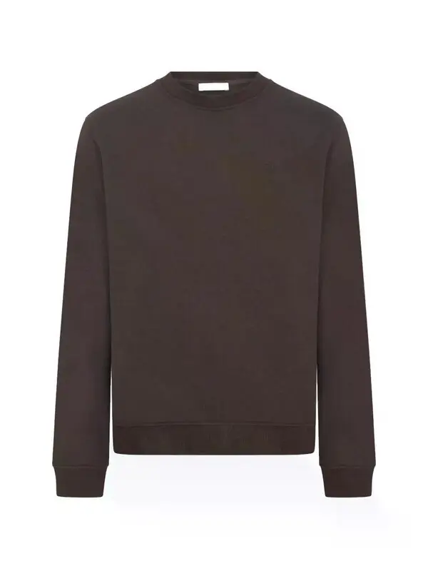 MEGUSTA Logo-embroidered Crew-neck Sweater - Brown
