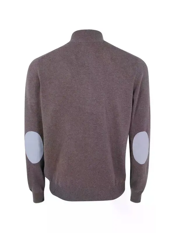 GRAN SASSO Elbow-patch Quarter-zip Sweater