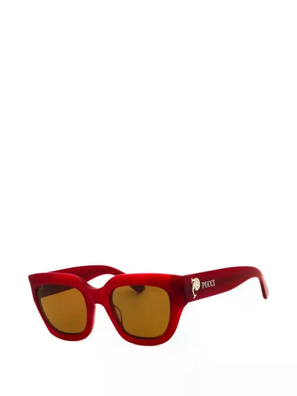 Emilio Pucci Rectangle-frame Sunglasses - Red