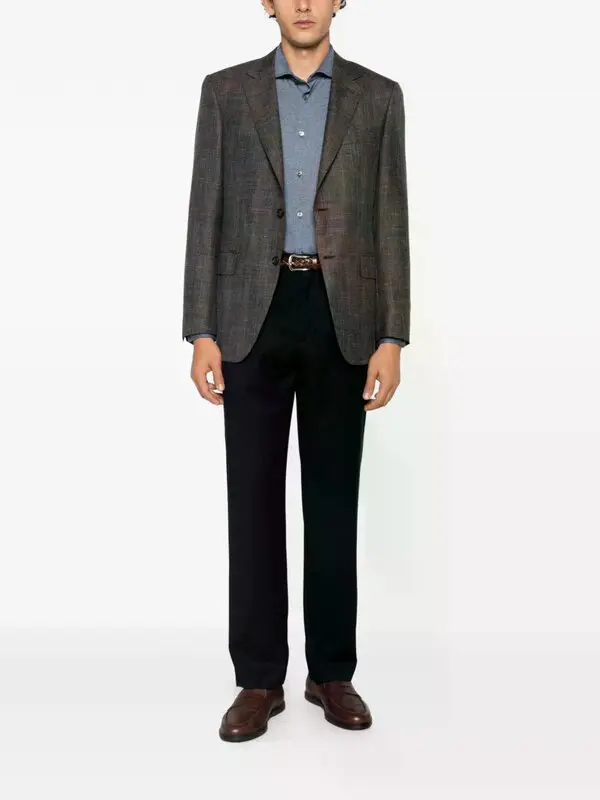 Canali Check-pattern Single-breasted Blazer