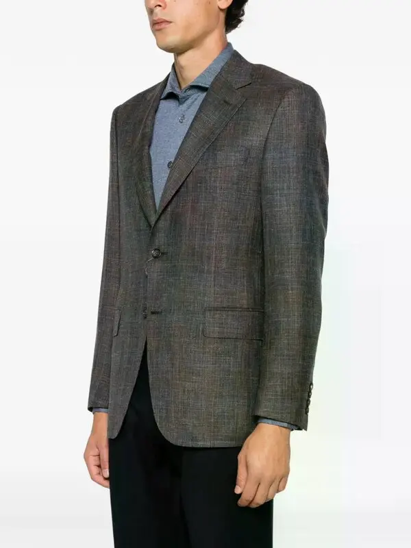 Canali Check-pattern Single-breasted Blazer