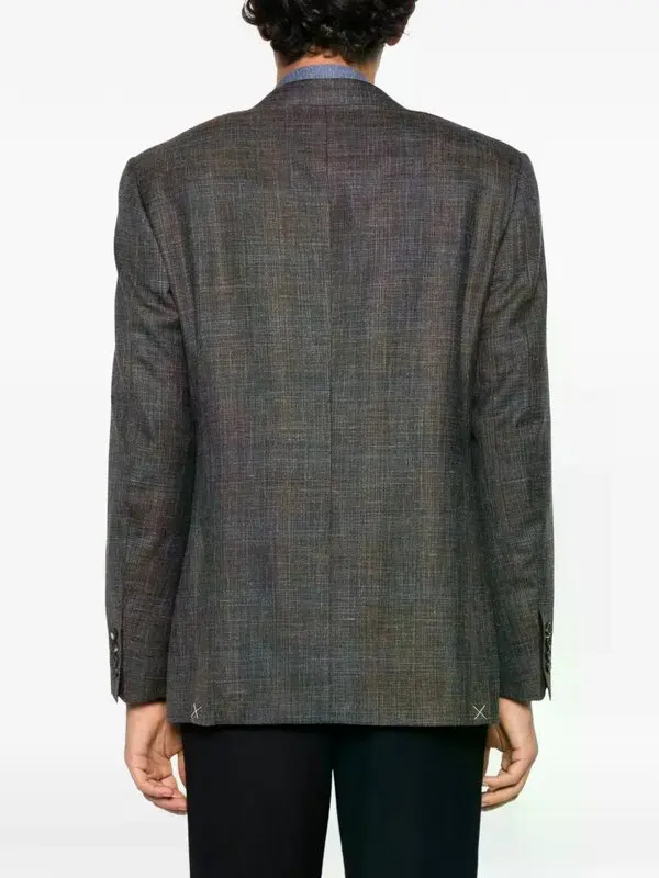 Canali Check-pattern Single-breasted Blazer