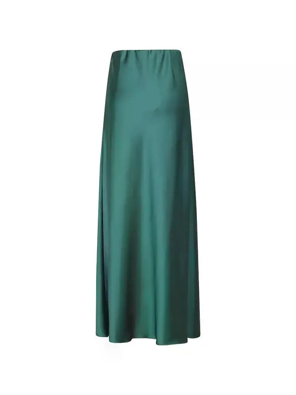 ALESSANDRO LEGORA Satin-finish Flared Maxi Skirt