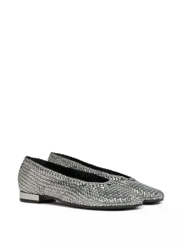 CAREL Cassis Woven Leather Ballet Flats