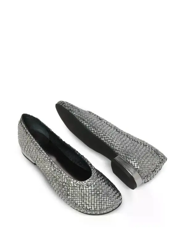 CAREL Cassis Woven Leather Ballet Flats