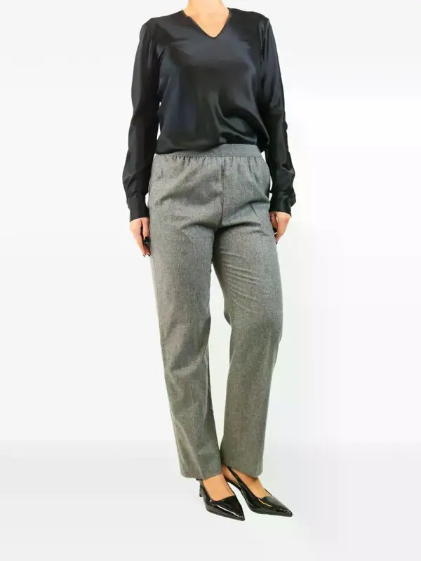 Agnona Elasticated-waistband Trousers - Grey