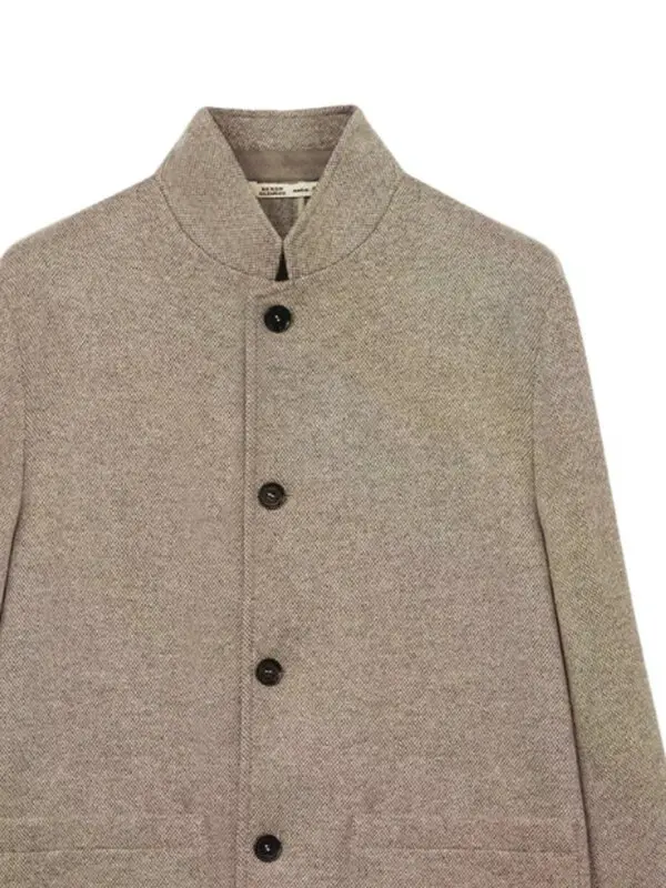 MAURIZIO BALDASSARI High-neck Button-up Jacket - Neutrals