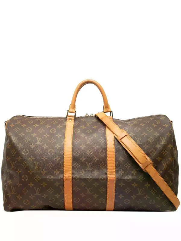 LOUIS VUITTON 1990 Monogram Keepall Bandouliere 55 Travel Bag