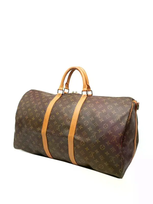 LOUIS VUITTON 1990 Monogram Keepall Bandouliere 55 Travel Bag