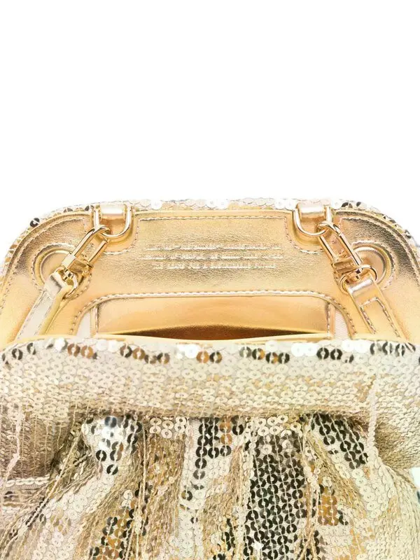 THEMOIRE Small Bios Sequin-embellished Fringed Clutch Bag