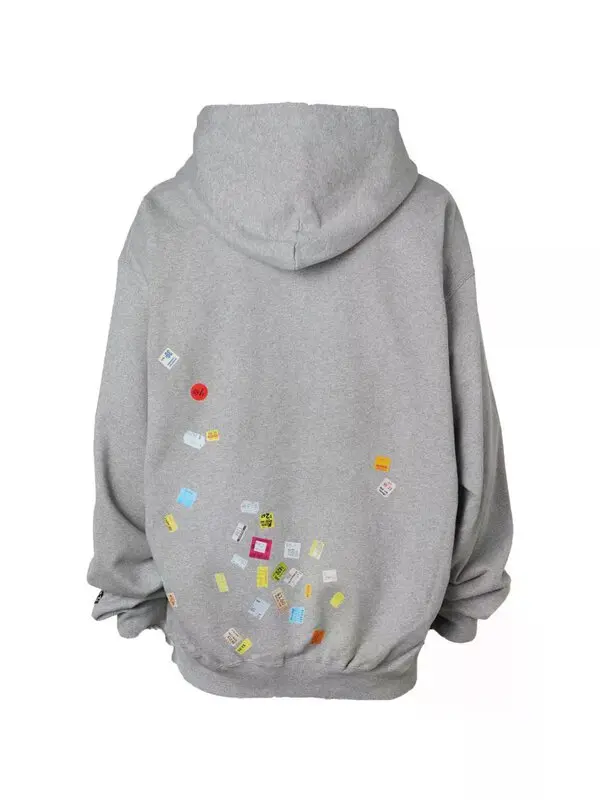 Mihara Yasuhiro Price Tag Sticker Printed Hoodie
