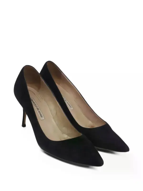 Manolo Blahnik 2020s Pointed-toe Suede Pumps
