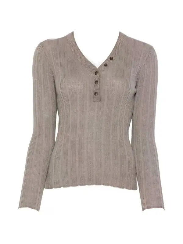IVORY PARIS Vera Ribbed-knit Sweater