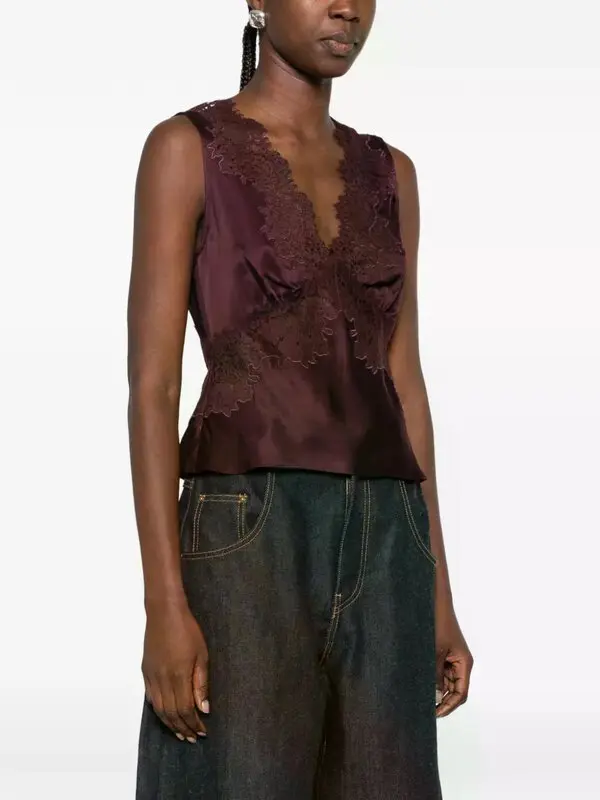 Rixo Emmie Lace-trim Top
