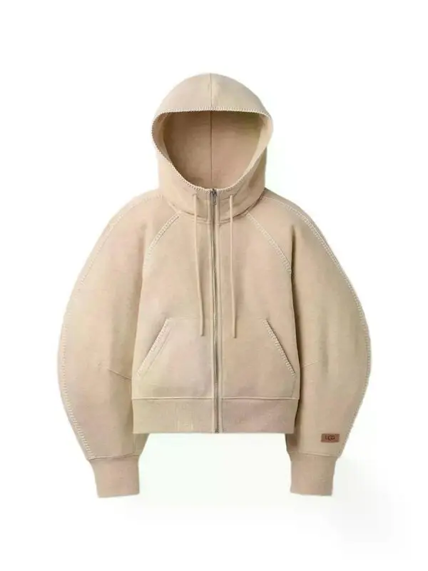 UGG Zip-up Drawstring Hoodie - Neutrals