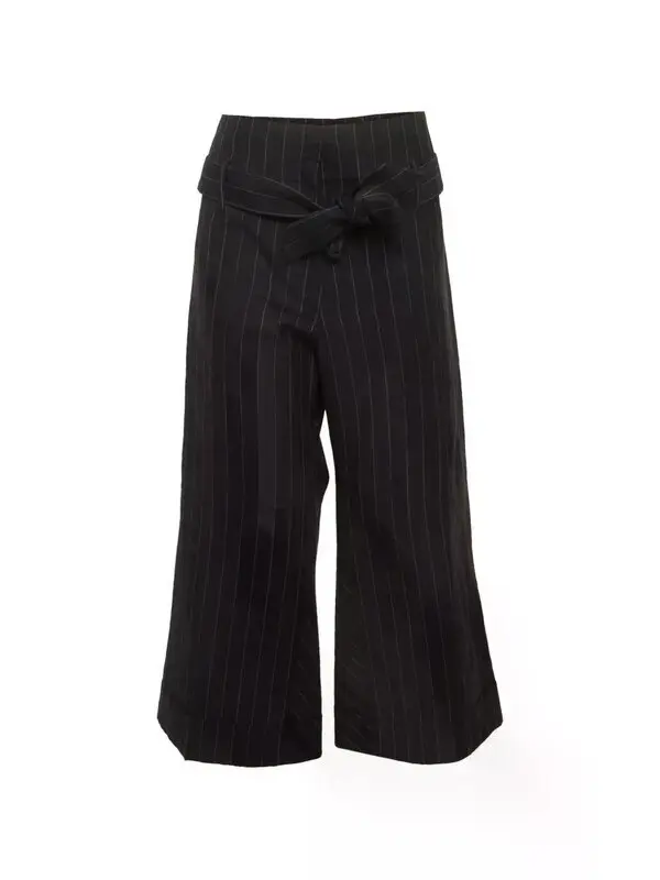 Brunello Cucinelli Striped-pattern Trousers - Black