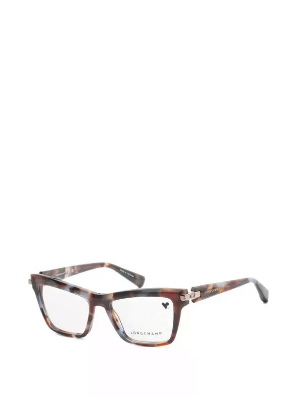Longchamp Tortoiseshell-effect Rectangle-frame Glasses