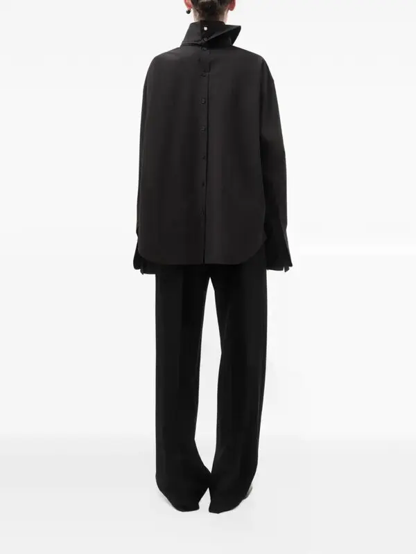 Carven Orchid Cotton Long-sleeve Shirt