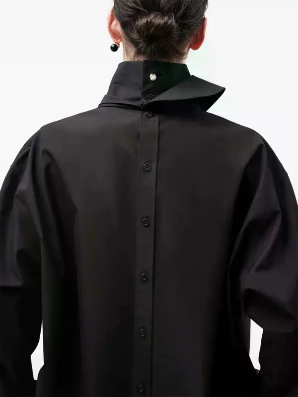 Carven Orchid Cotton Long-sleeve Shirt