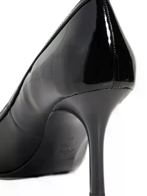 Tory Burch Double T Buckle Patent Leather Pumps