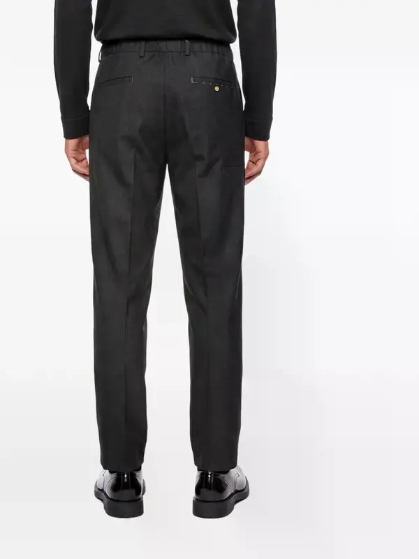 GREYED Pressed-crease Tailored Trousers