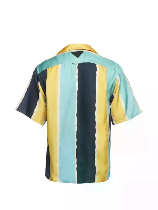 Prada Striped Silk Bowling Shirt