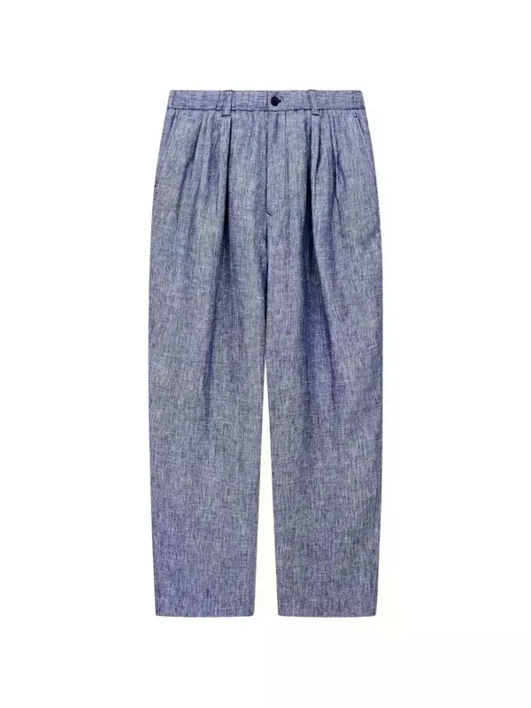 Giorgio Armani Pleated-detail Trousers - Blue