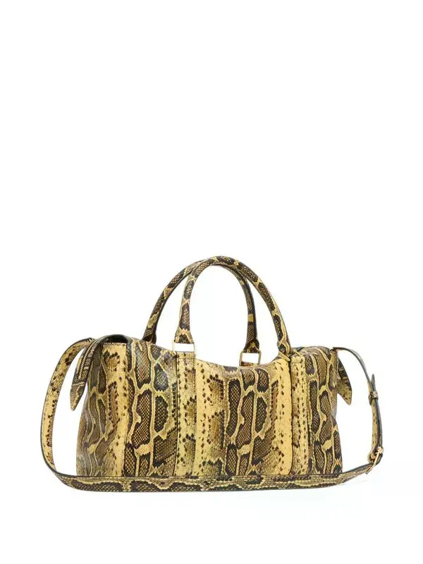 MANSUR GAVRIEL Onda Snakeskin-effect Leather Satchel Bag - Yellow
